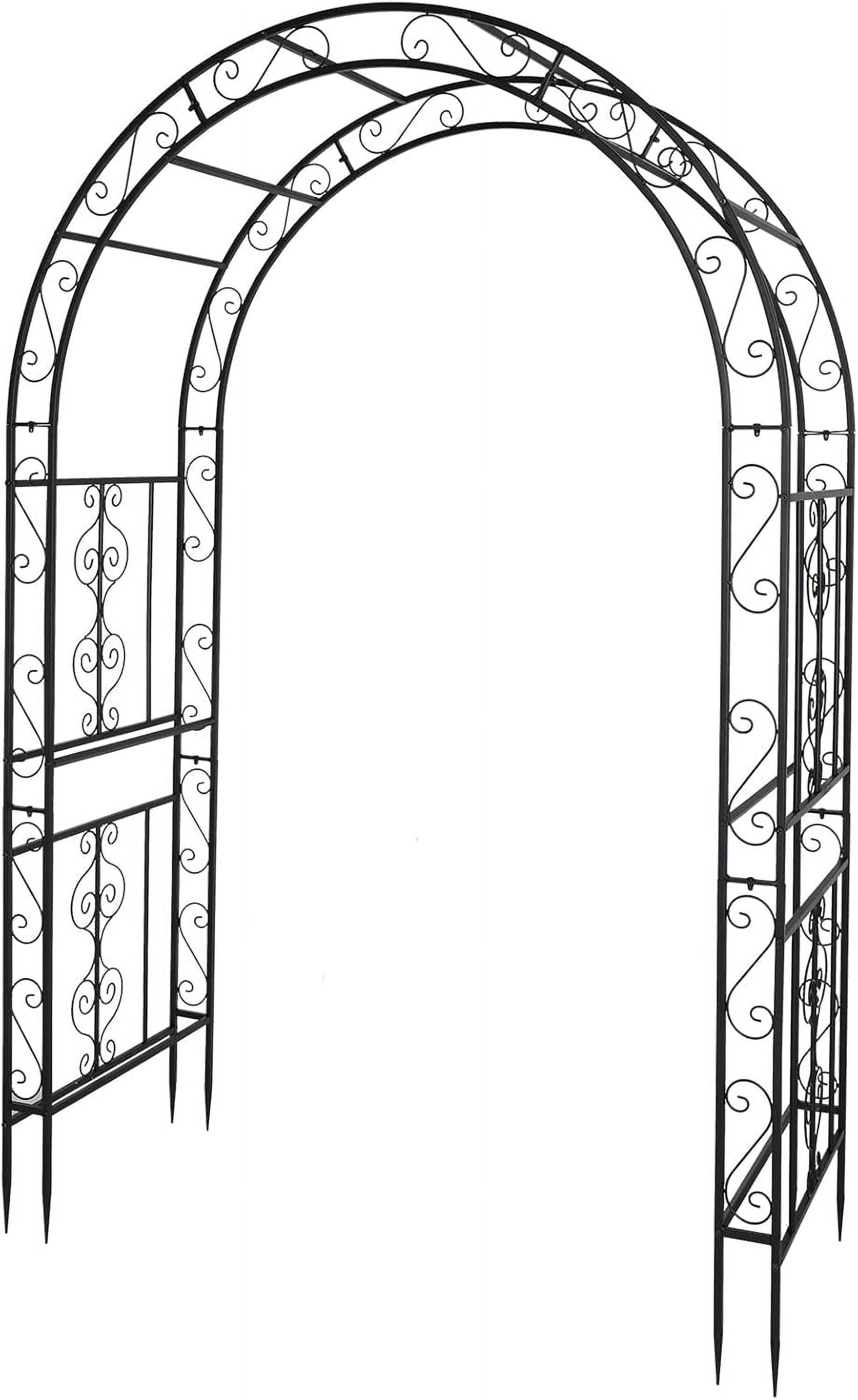 GFNXYI 7FT Garden Arch Arbor, Heavy Duty Metal Arbour Archway ...