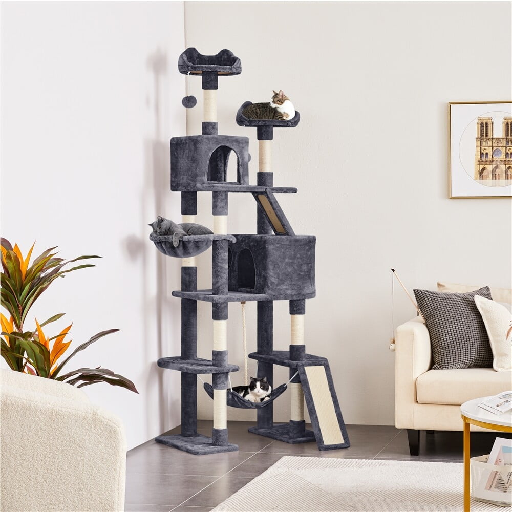 GFNXYI 82.5-Inch Extra Tall Cat Tree for Large Cats, Multi-Level Cat ...