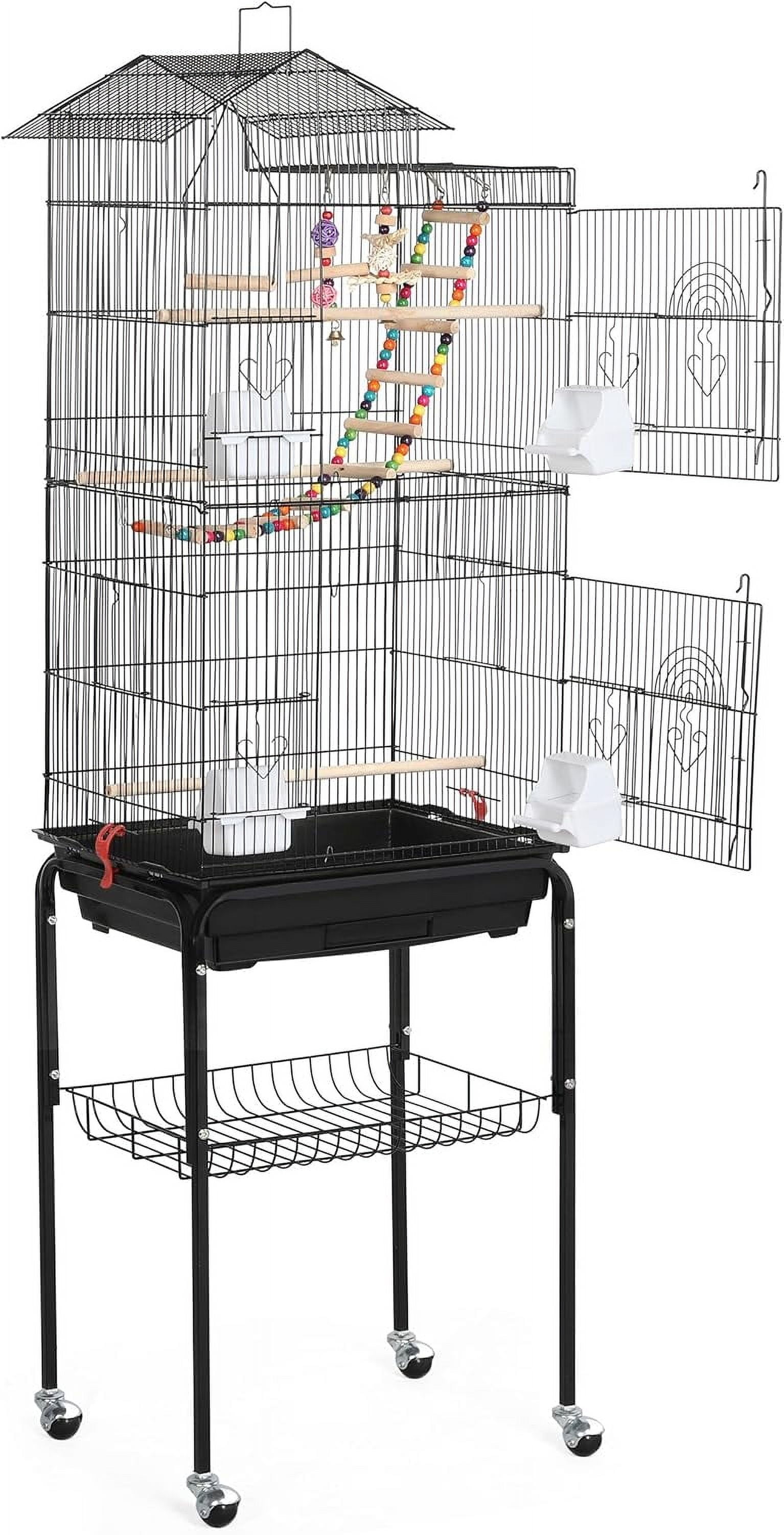 GFNXYI Bird Cage 64-inch Play Open Top Medium Small Parrot Parakeet ...