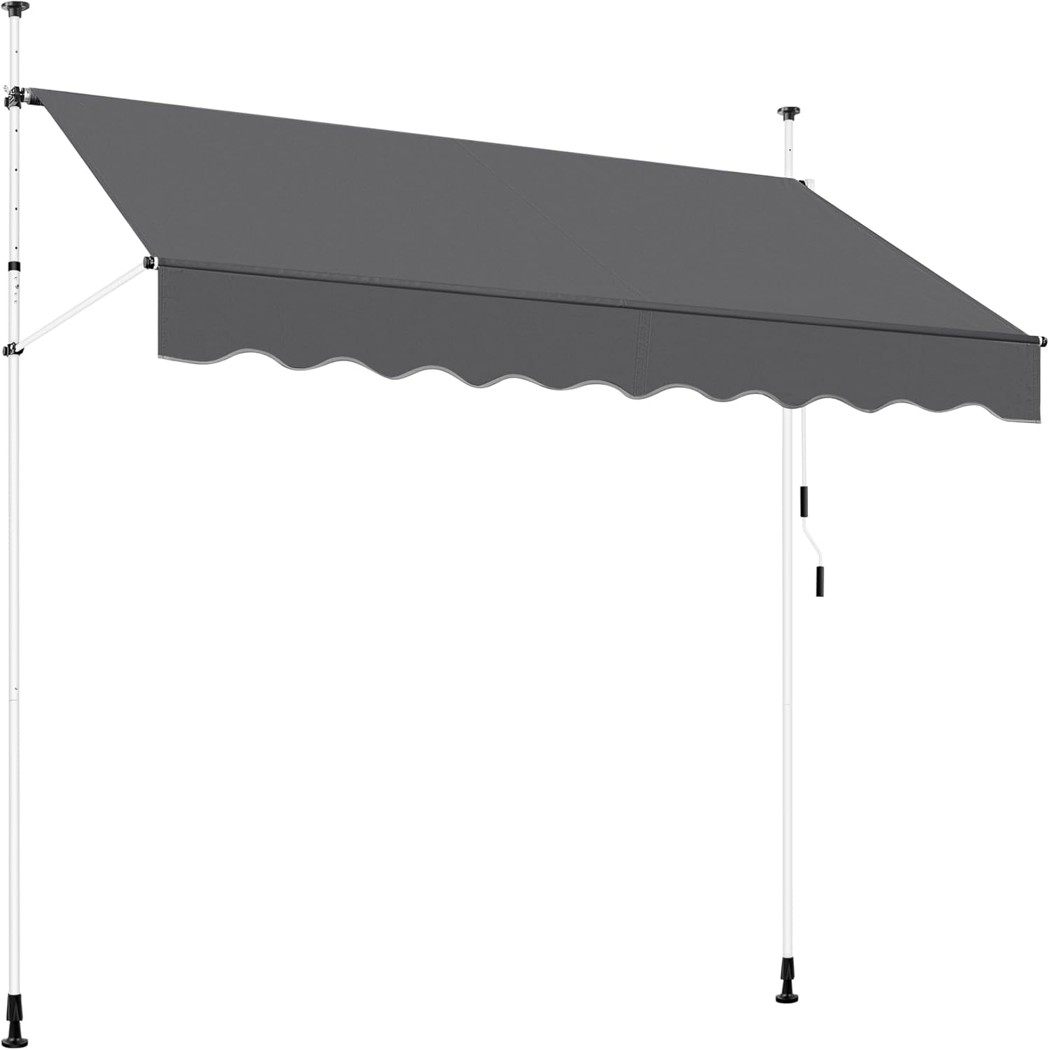 GFNXYI Manual Retractable Awning, 98"×118" Outdoor Sunshade Shelter ...