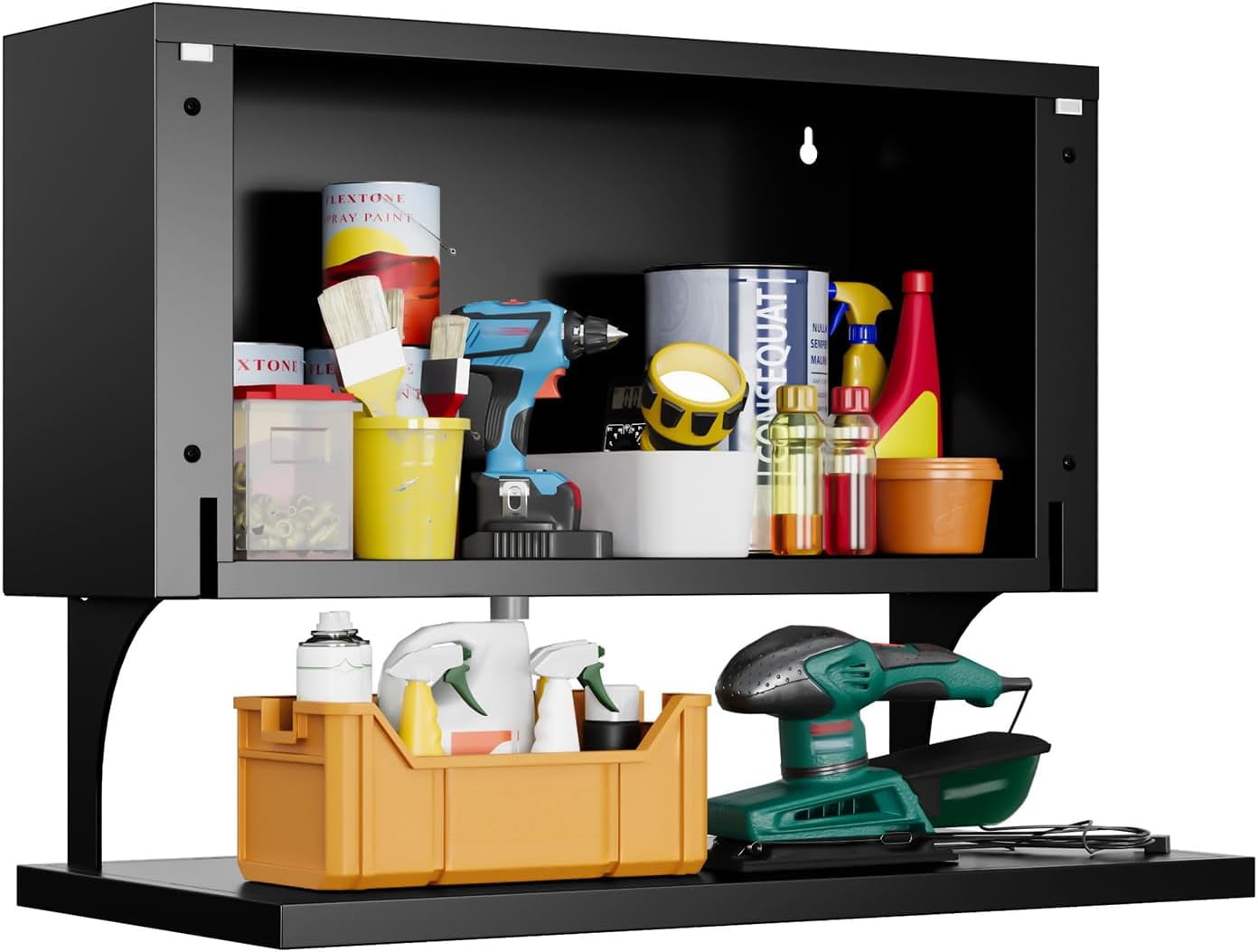 GFNXYI Metal Wall Cabinet with Door,Wall Mounted Metal Storage Cabinet ...