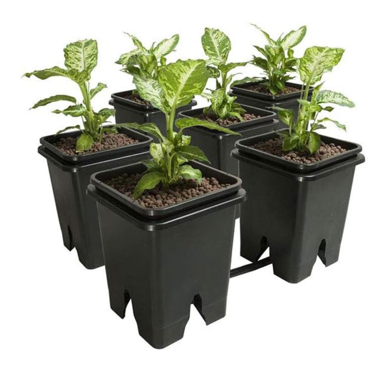 GFOE3 2.0 6 Square Pots 5-Gallon 13-Liter Bucket Hydroponic Expansion ...