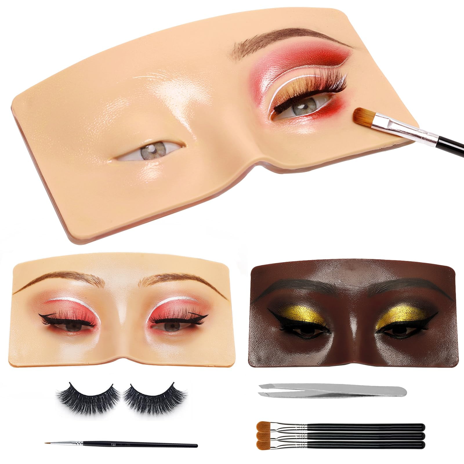 GFPGYQ 3D Eye Makeup STF9 Face Practice Board, Perfect Aid to Makeup ...