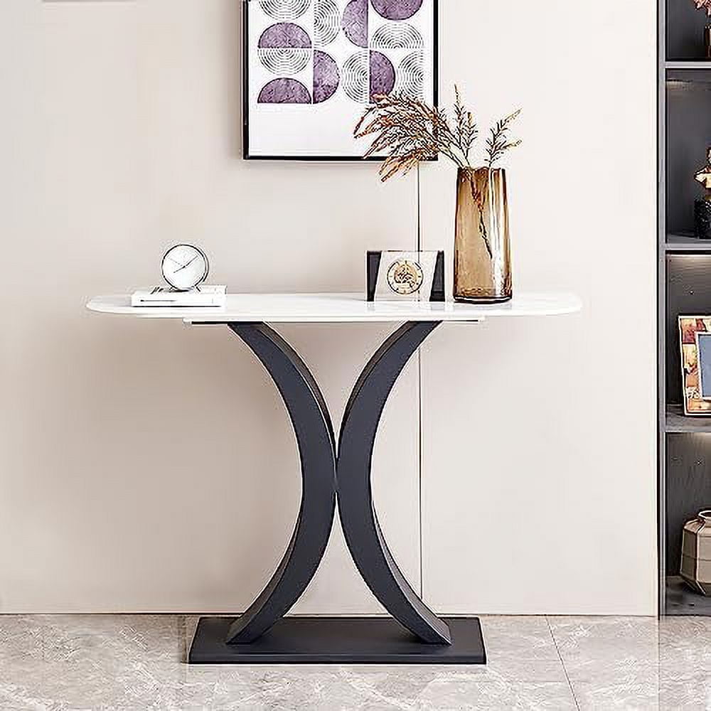 GFVCNIO 47 Inch Modern Console Table Sintered Stone Entryway Table with ...