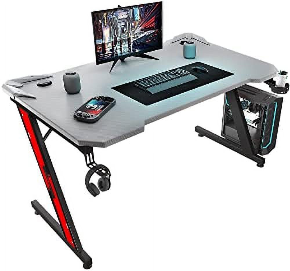 GFVCNIO Gaming Desk Computer Desk with Carbon Fiber Surface Gaming ...