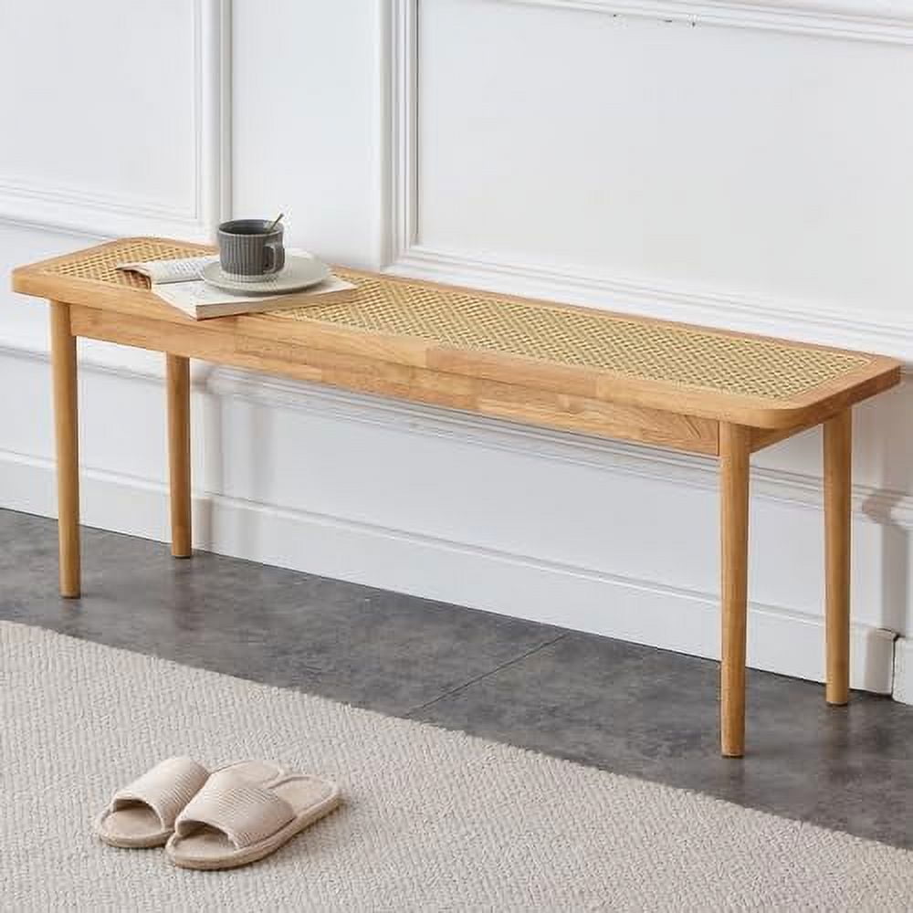 MQLIFEBOOM Rattan Bench for End of Bed Entryway Bench for Bedroom ...