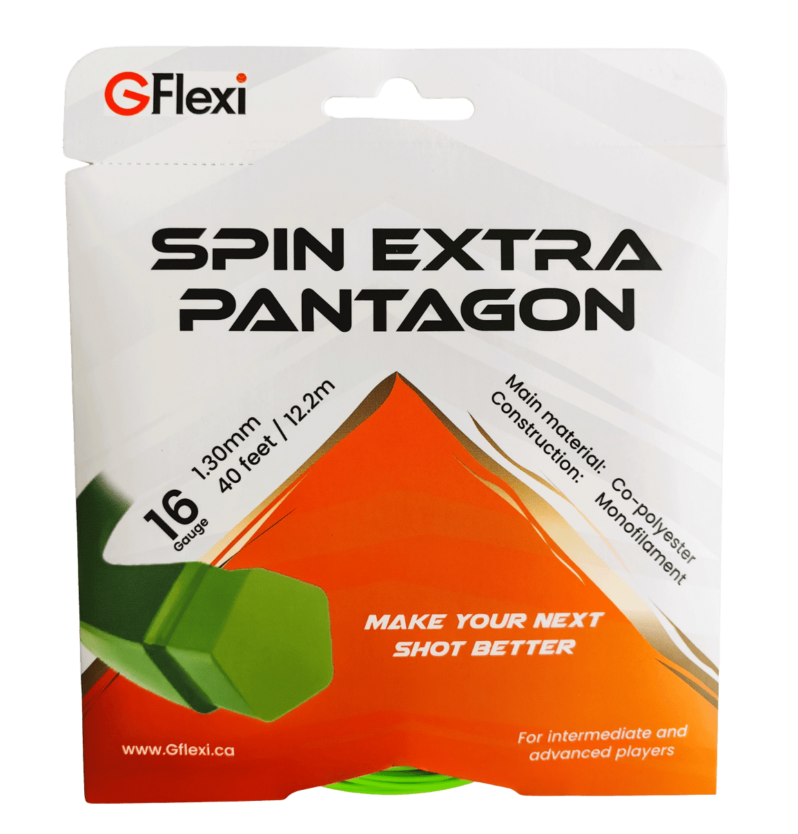 GFlexi Extra Spin Pentagon Tennis String – Enhanced Spin, Control ...