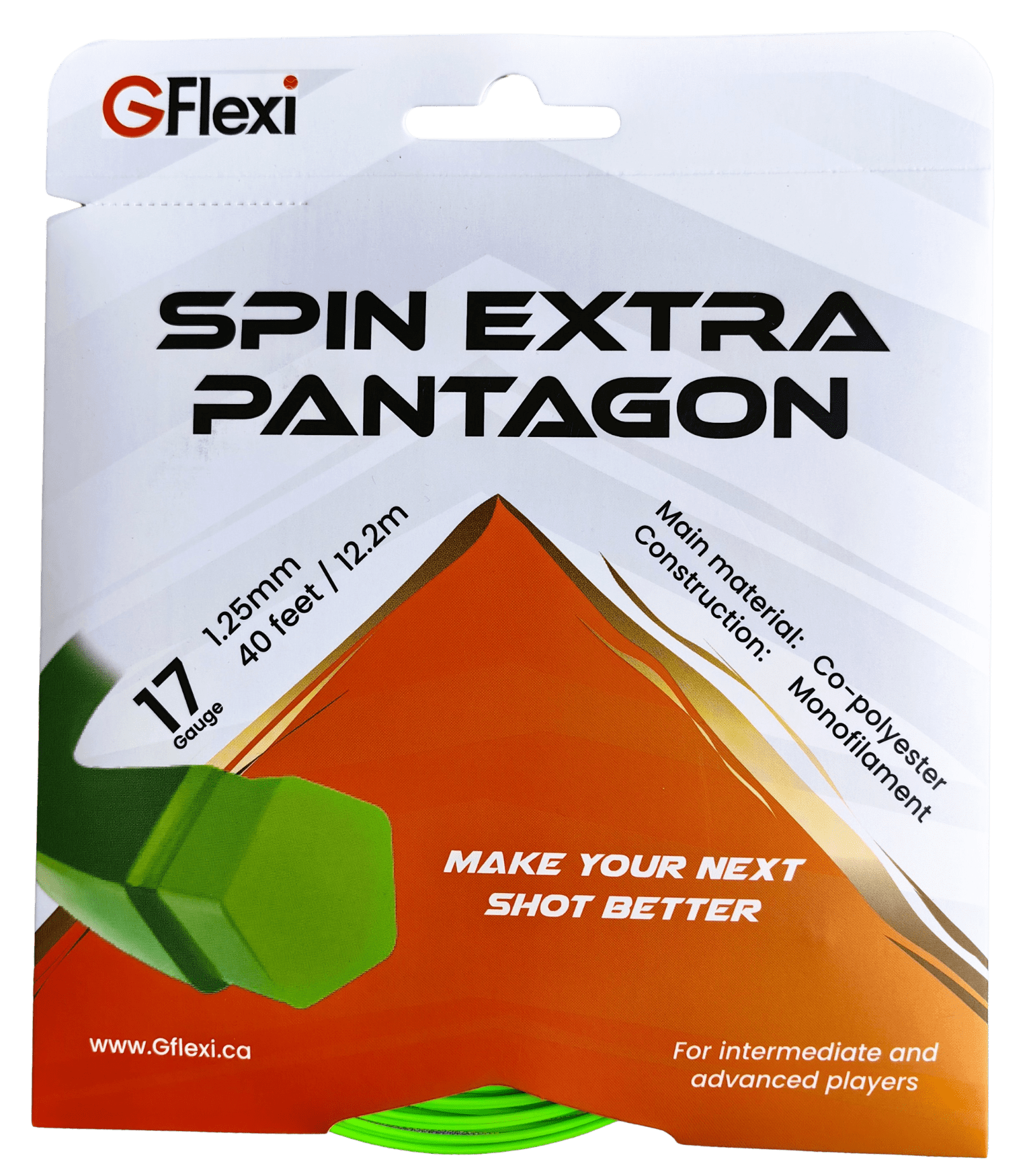 GFlexi Extra Spin Pentagon Tennis String – Enhanced Spin, Control ...