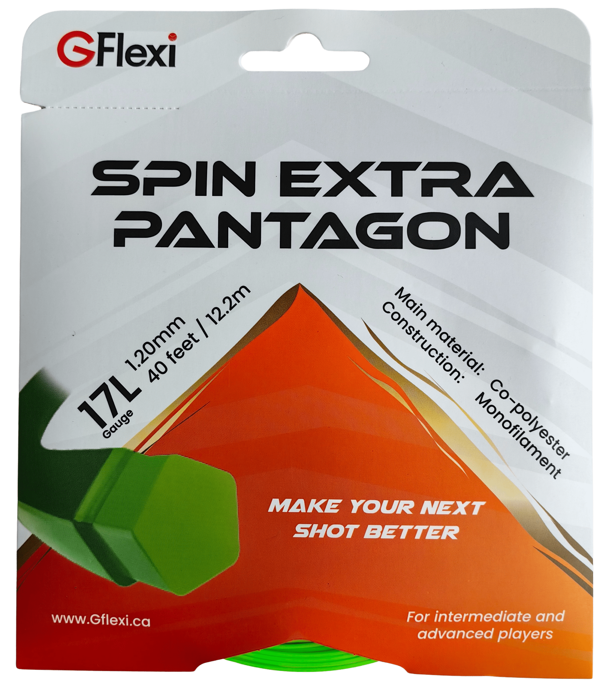 GFlexi Extra Spin Pentagon Tennis String – Enhanced Spin, Control ...
