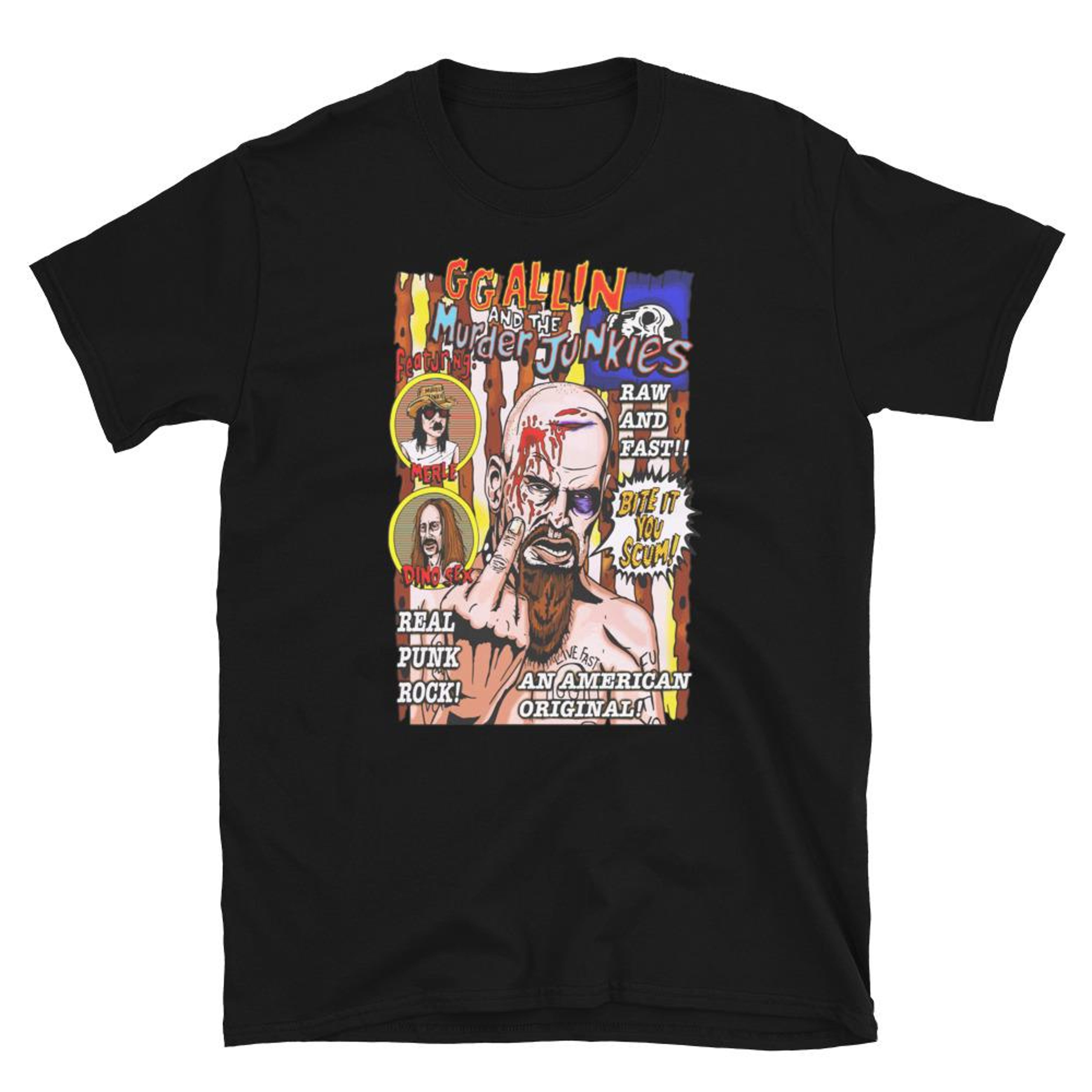 GG Allin Band T-shirt Punk Rock Clothing - Walmart.com