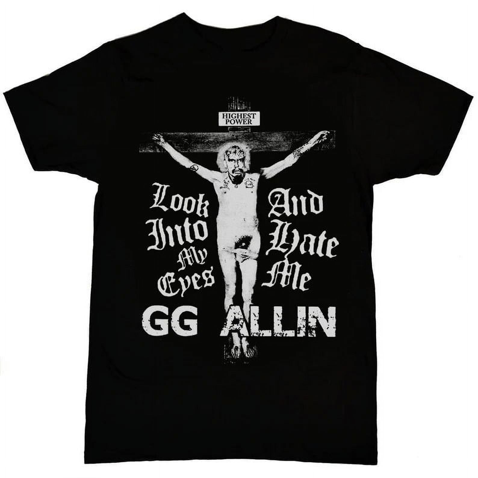 GG Allin Look Into My Eyes Men's T-Shirt LI49 - Walmart.com