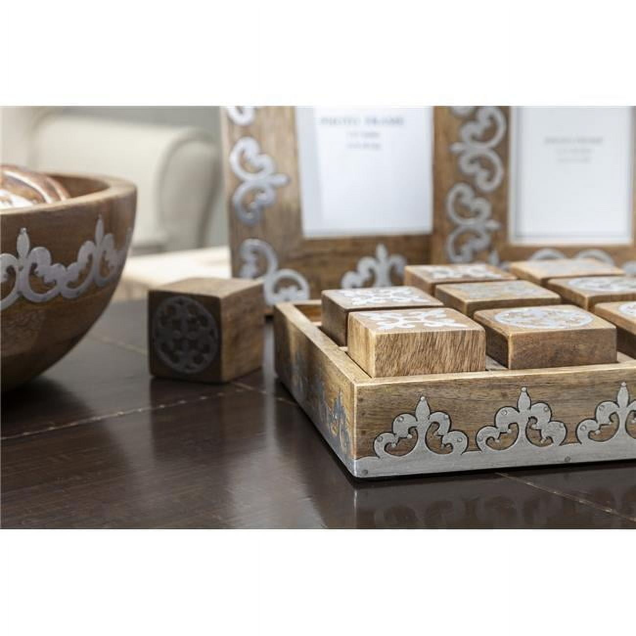 Gerson Mango Wood with Metal Inlay Heritage Frame. - Walmart.com
