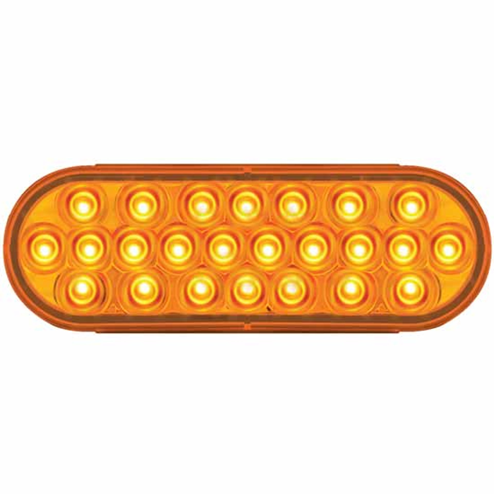 GG Grand General 78231 Oval Pearl Amber 24 LED Light, Clear Lens ...