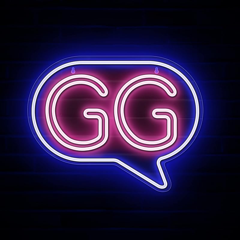 GG Neon Sign – Good Game Neon Lights for Gamers/Streamers - Game Led ...