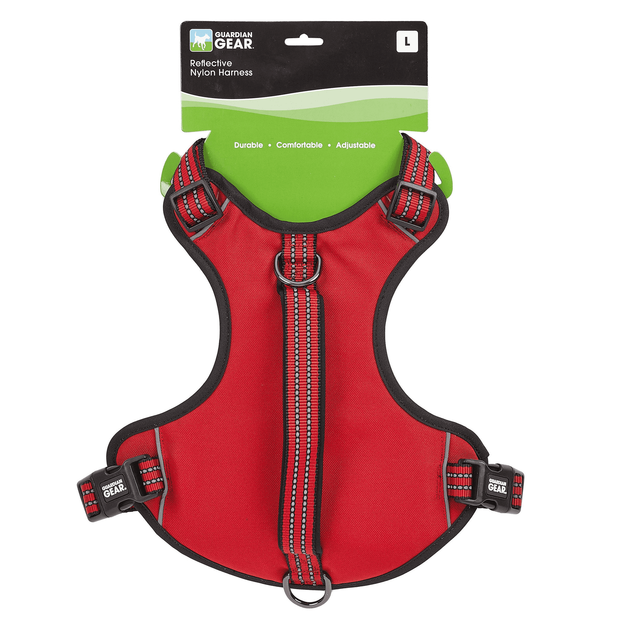 GG Reflective Nylon Harness - Medium Red 1 - Walmart.com