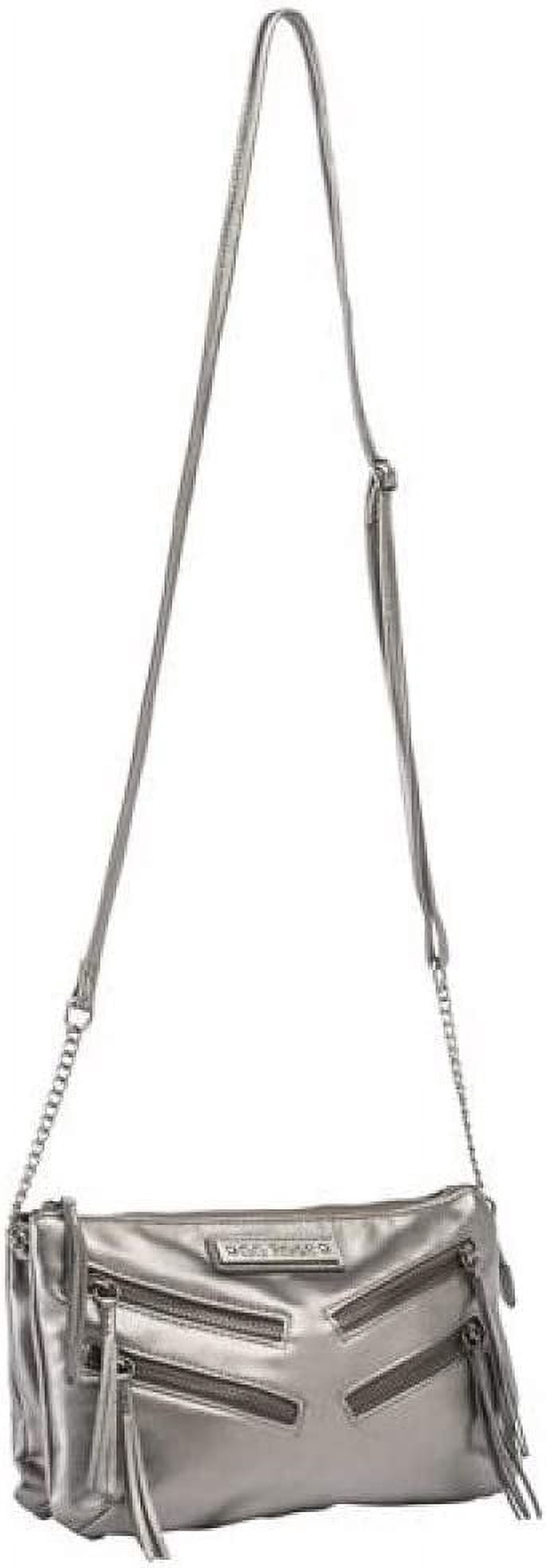 GG Rose by Rock Rebel Metallic Crossbody Purse in Gunmetal - Walmart.com