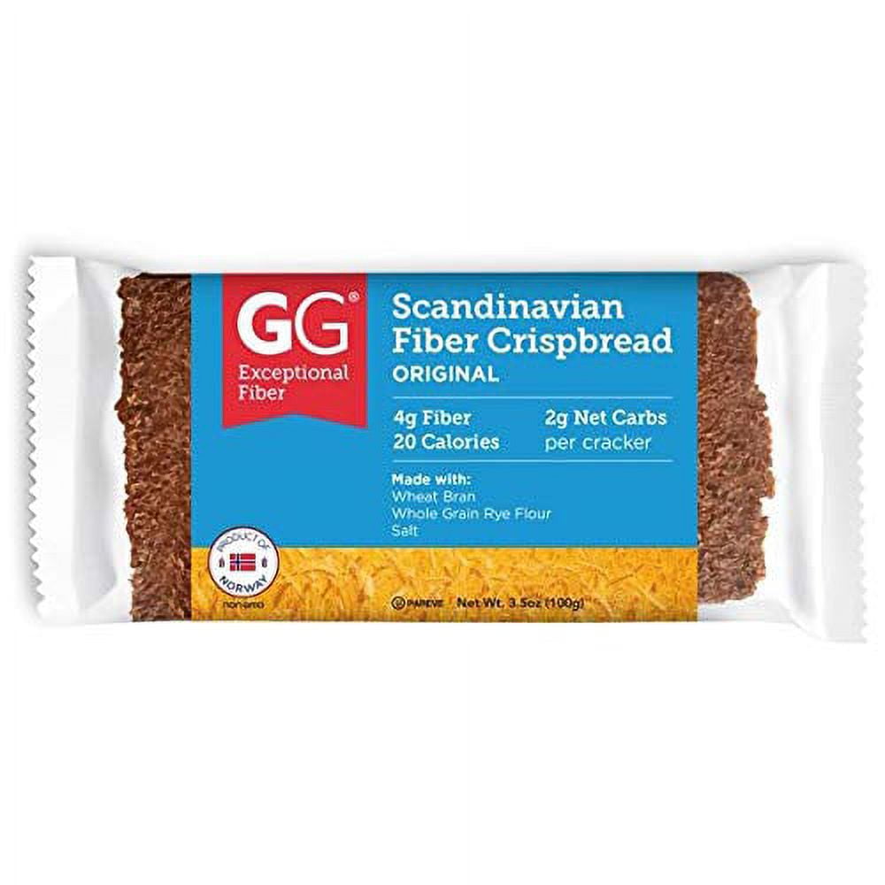 GG Scandinavian Bran Crispbread All Natural Bran Cracker, ( Pack of 6 ...