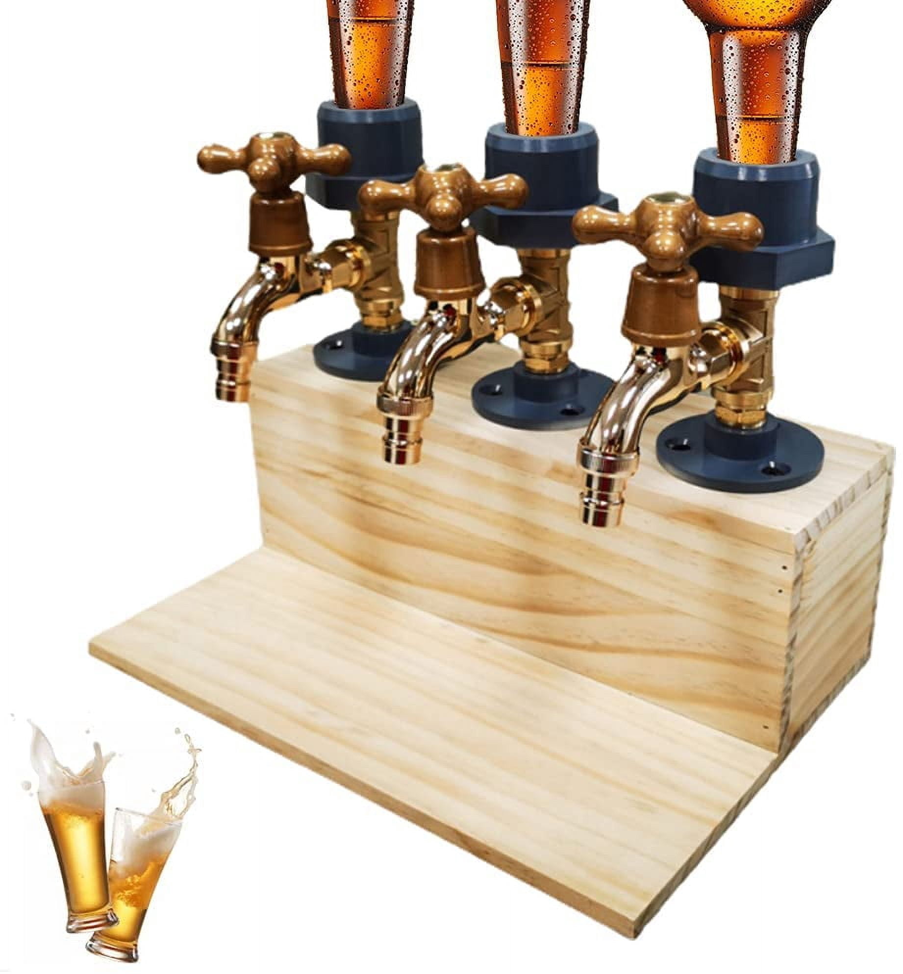 GGB-Beer Dispenser Liquor Whiskey Wood Dispenser Beverage Faucet for ...