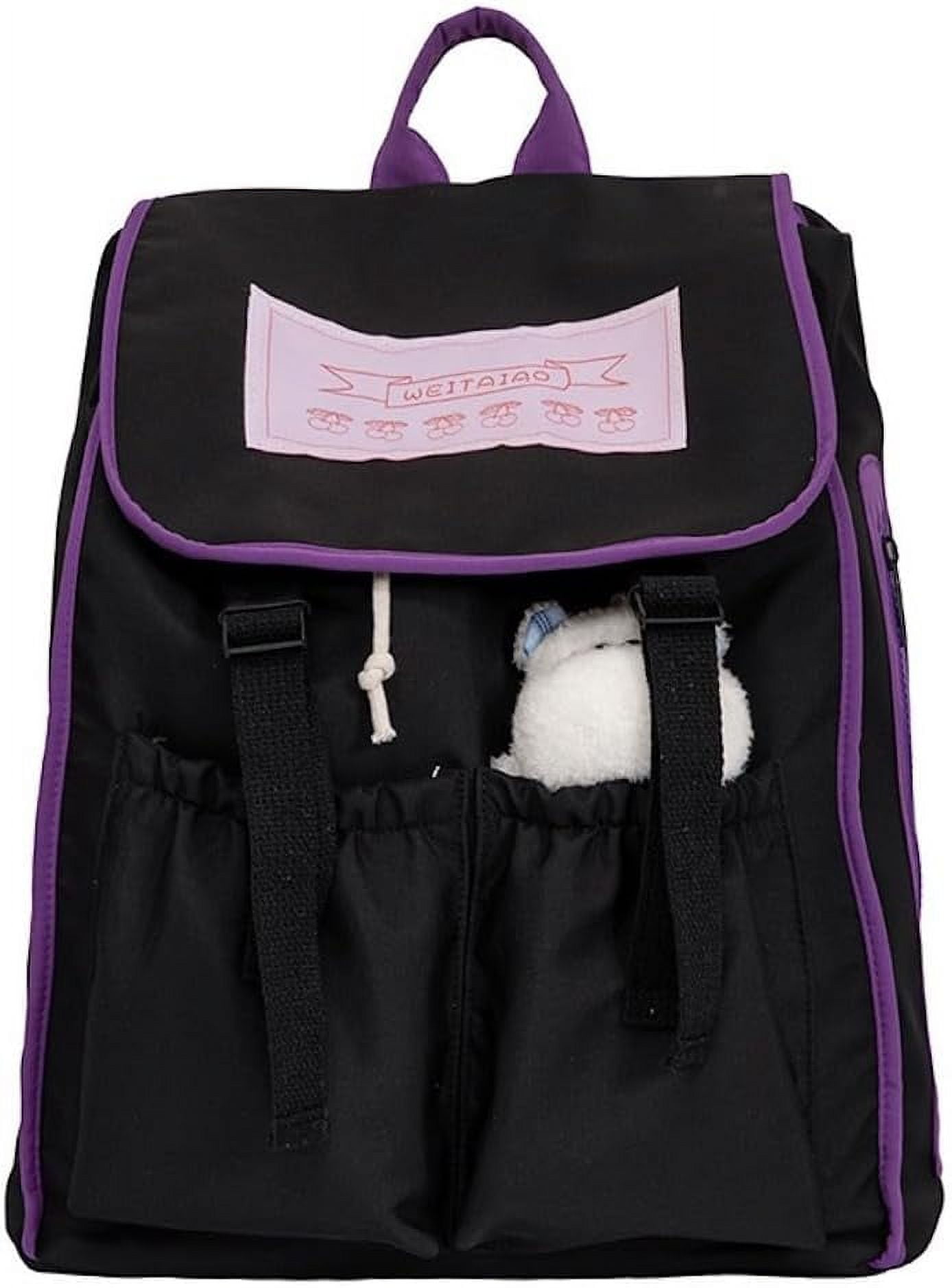 GGB-Preppy Backpack Flip Top Backpack Kawaii Drawstring Backpack Cute ...