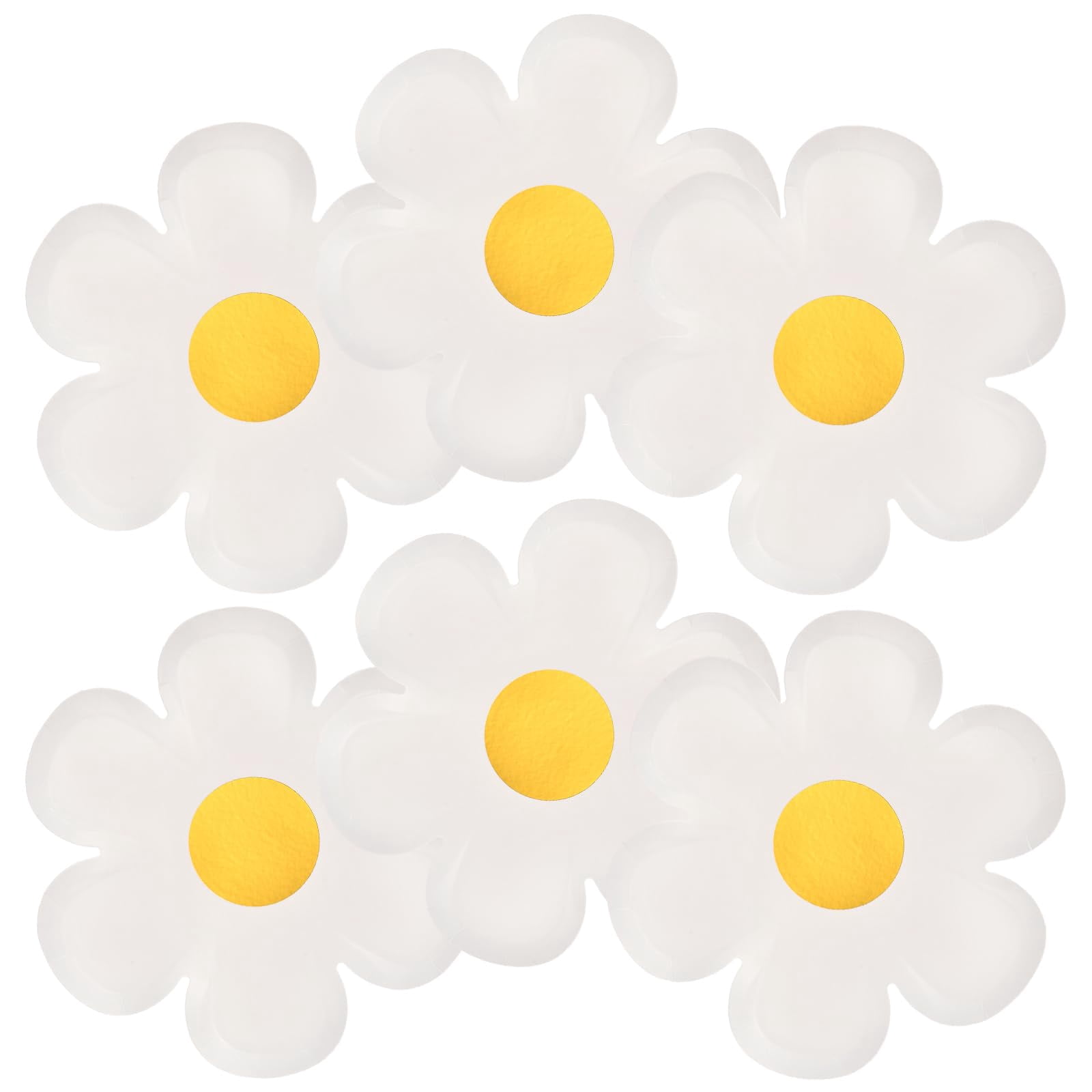 GGBOY 40Pcs Daisy Plates Flower AFN1Plates, Daisy Plates Gold Foil ...