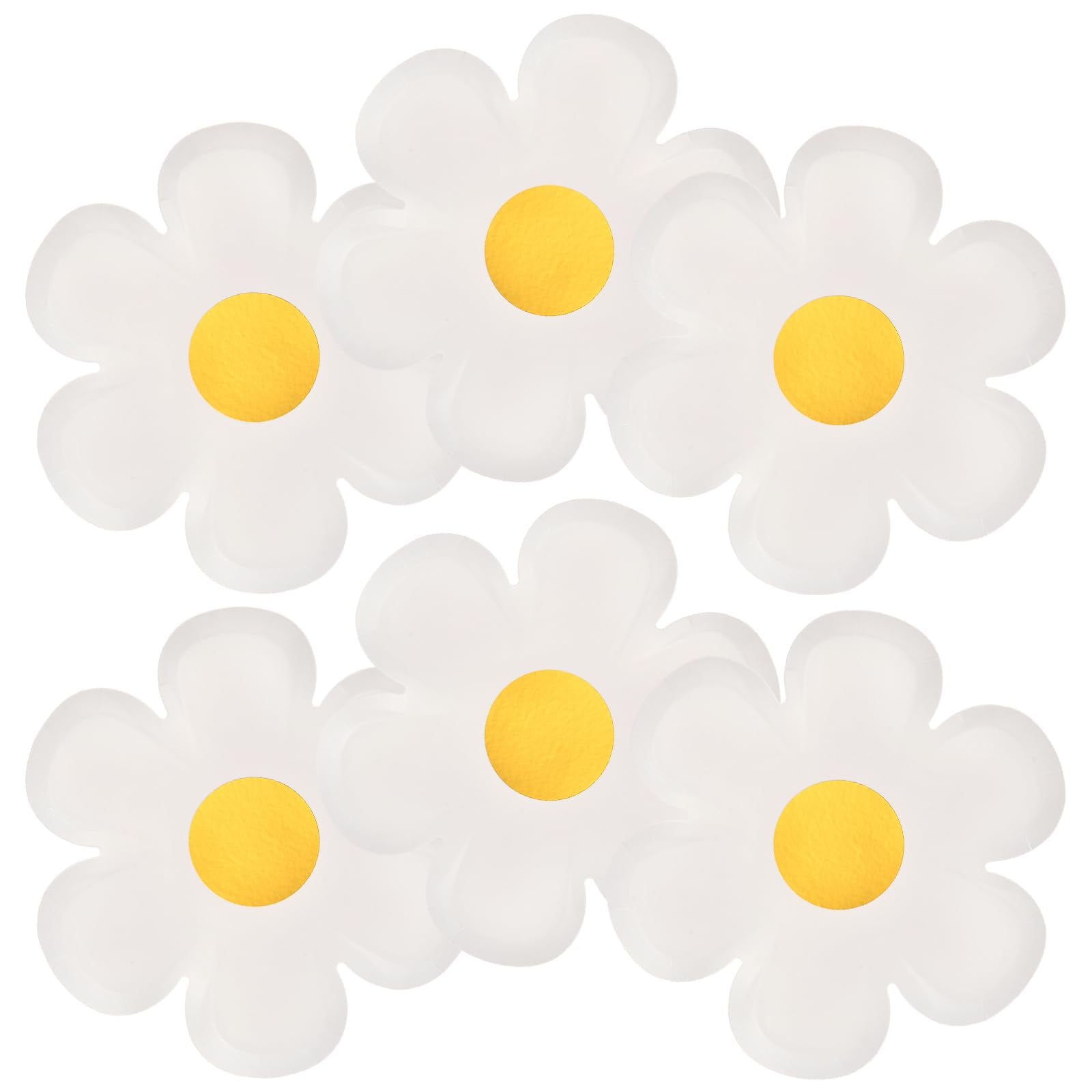 GGBOY 40Pcs Daisy Plates MMF7 Flower Plates, Daisy Plates Gold Foil ...