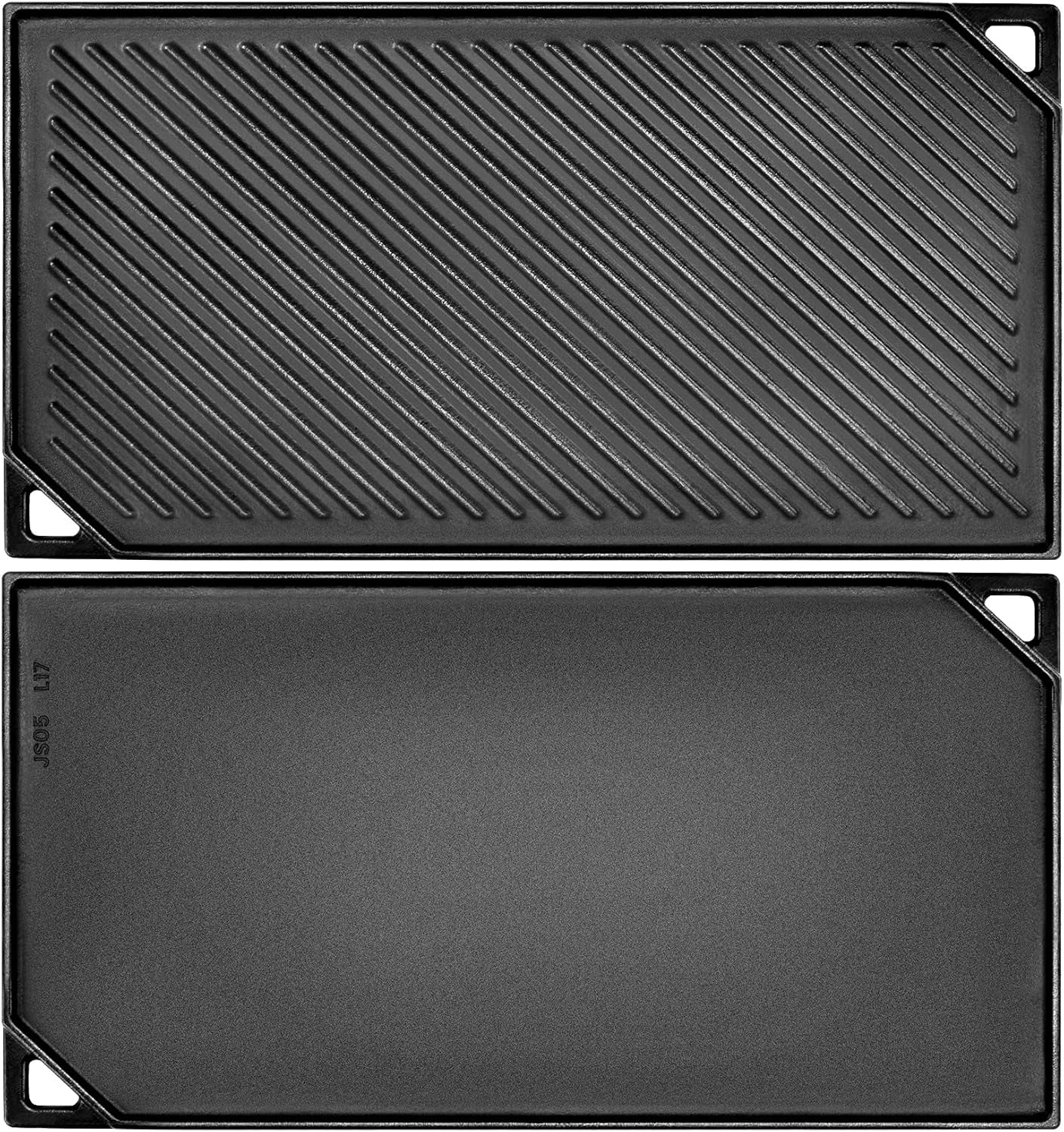 GGC Cast Iron Griddle, Reversible Flat Top Griddle for Gas Grills ...