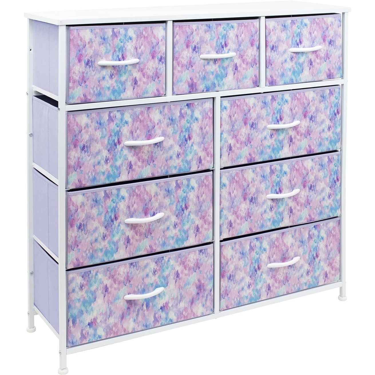 GGI International Modern Color Print 9-cubby Storage Tower Tie-Dye ...