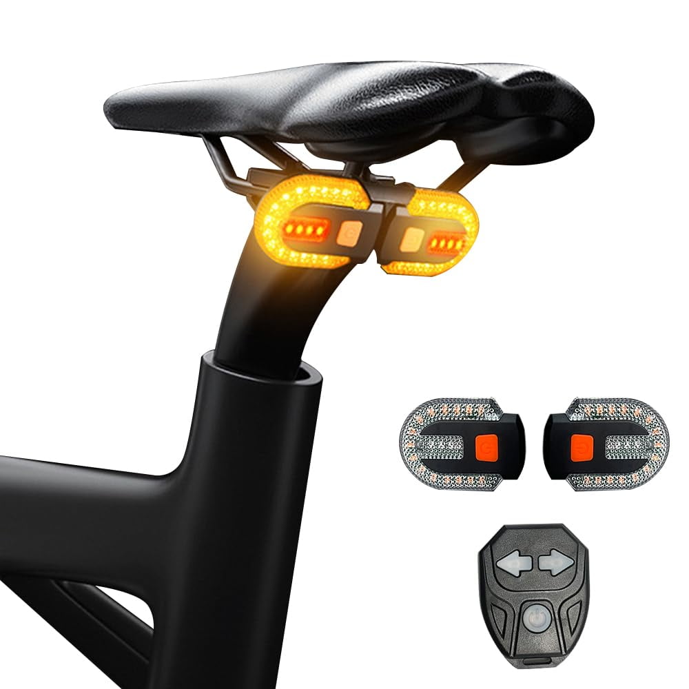 GGMCN Bike Turn Signals,Bright Bicycle Turn Signals Front Back IPX5 ...