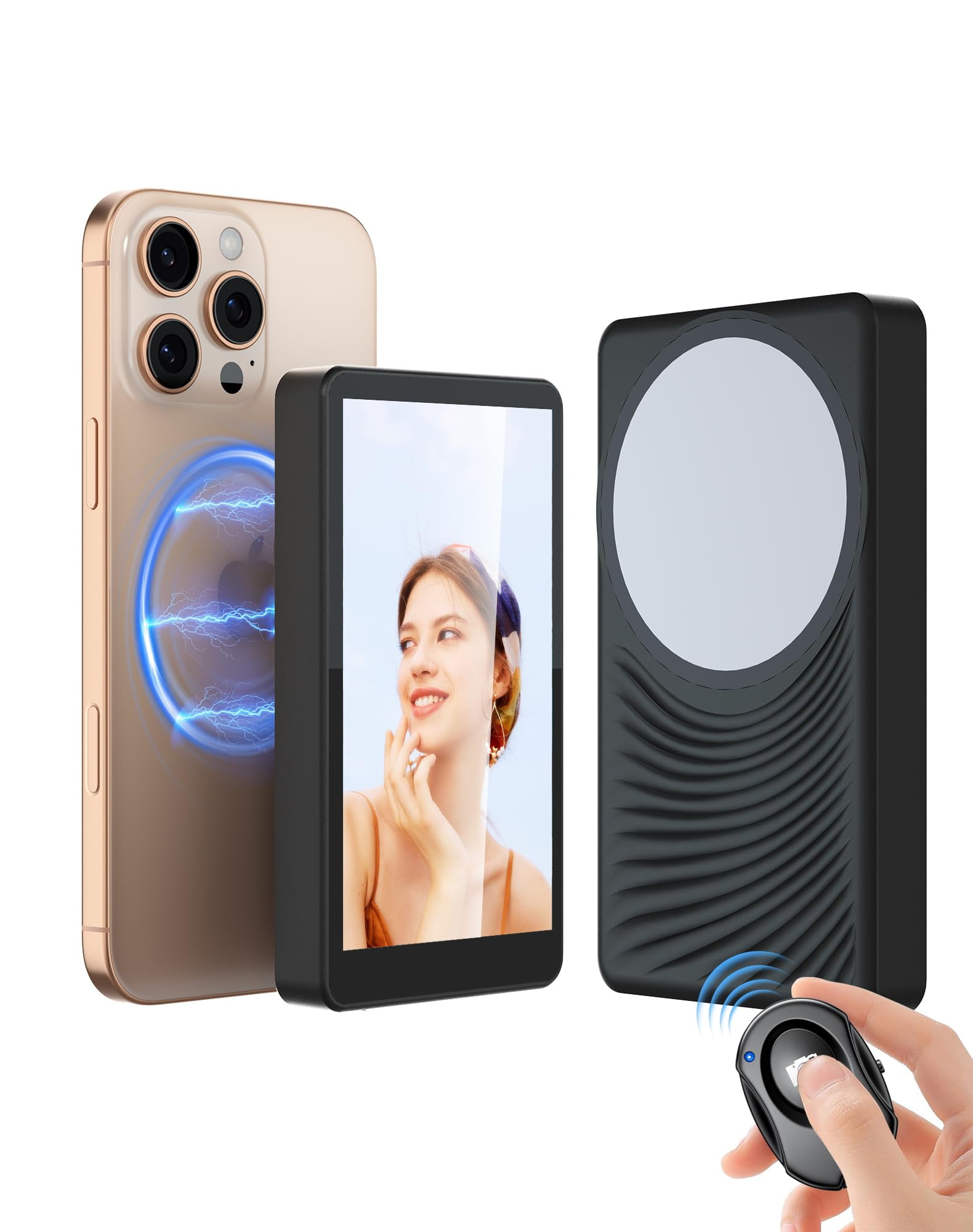 GGMCN Phone Vlog Selfie Monitor Screen, Magnetic Selfie front Screen ...
