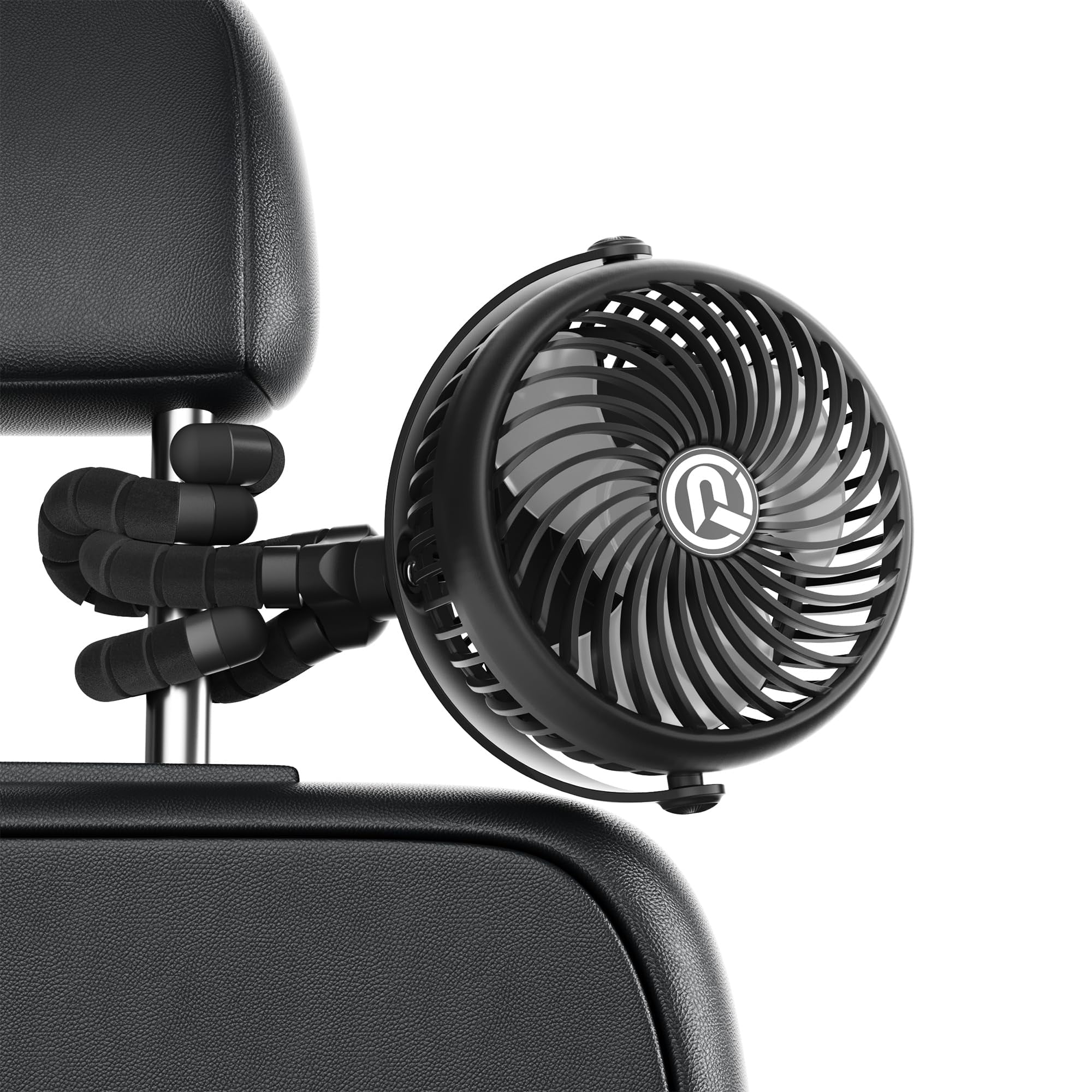 GGMCN Rechargeable Car Fan for Backseat Kids Baby, 3-Speed Quiet with ...