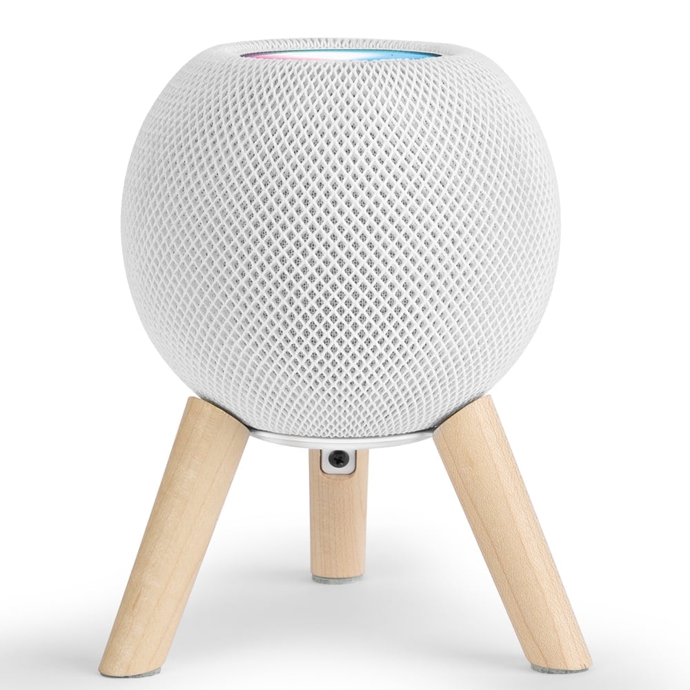 GGMM Real Wood Stand for HomePod Mini, Wooden Holder Tripod with Metal ...