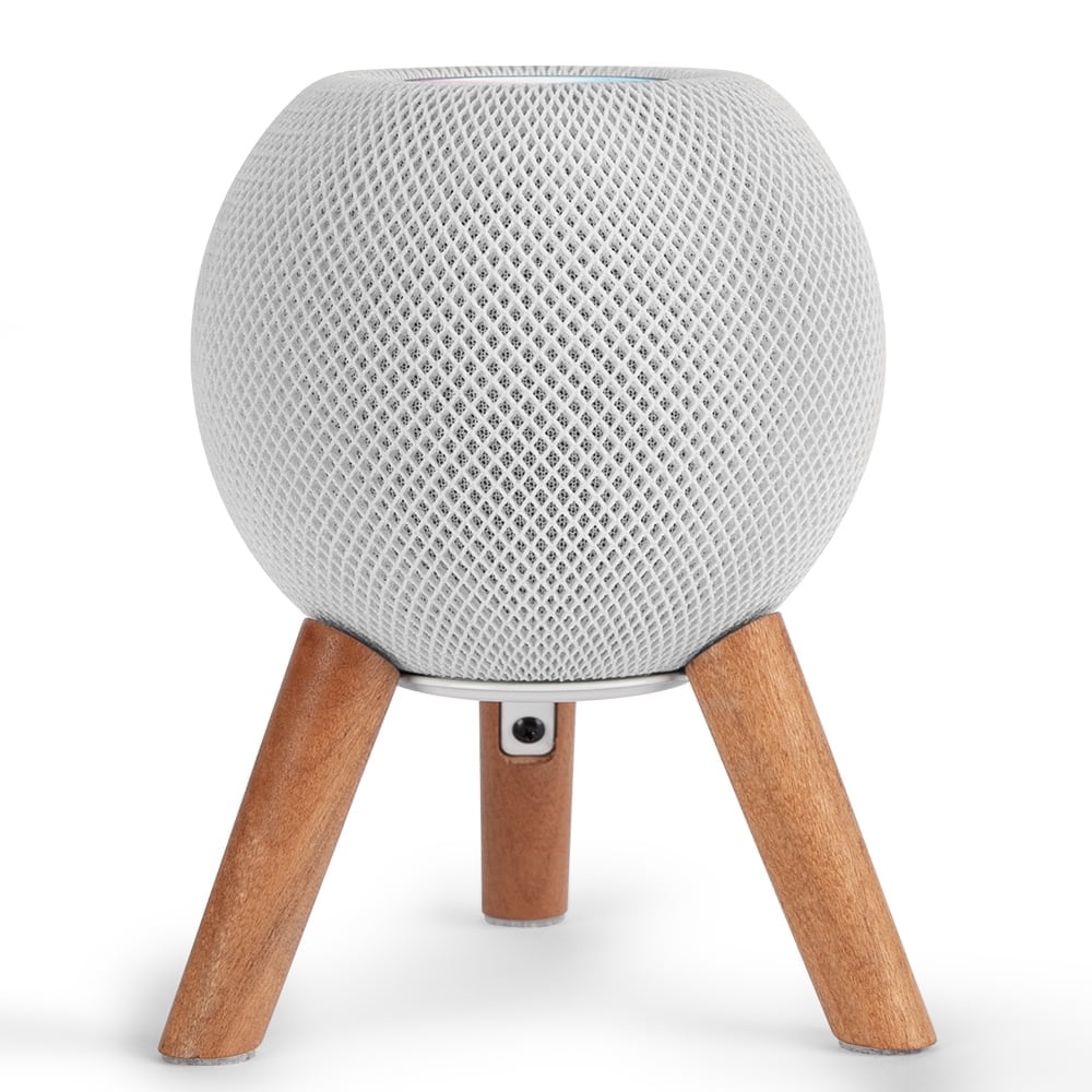 GGMM Real wood stand for Homepod mini, wooden holder tripod with metal ...