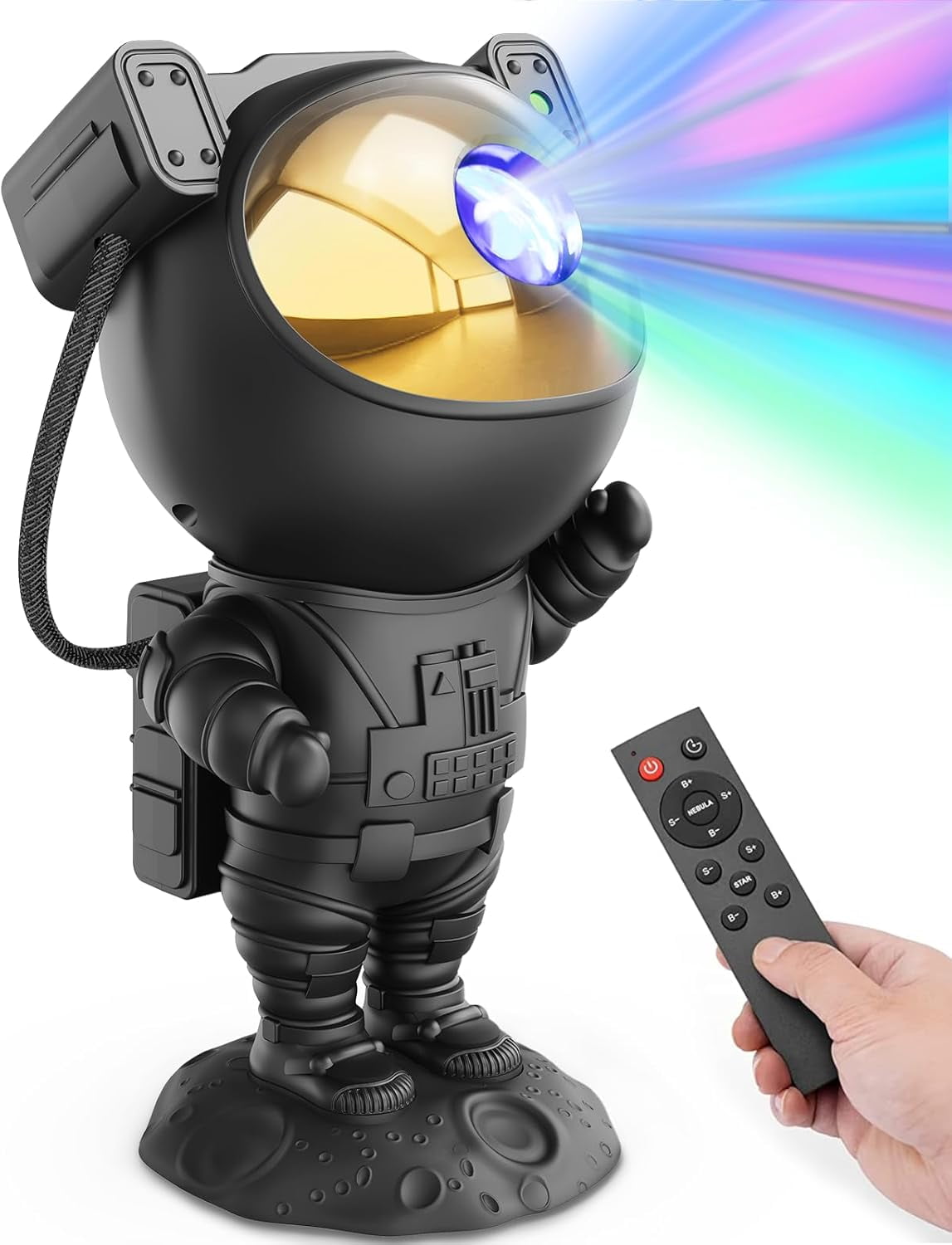 GGSW Galaxy Projector for Gaming Room Decor - Black Astronaut Star ...
