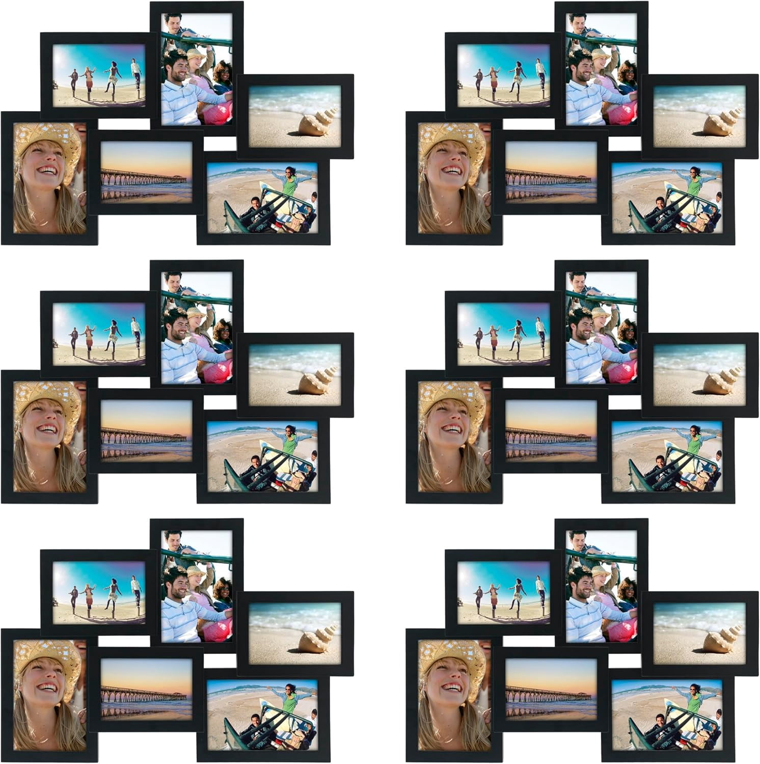 GGSW International Designs Crossroads Puzzle Collage Picture Frame, 6 ...