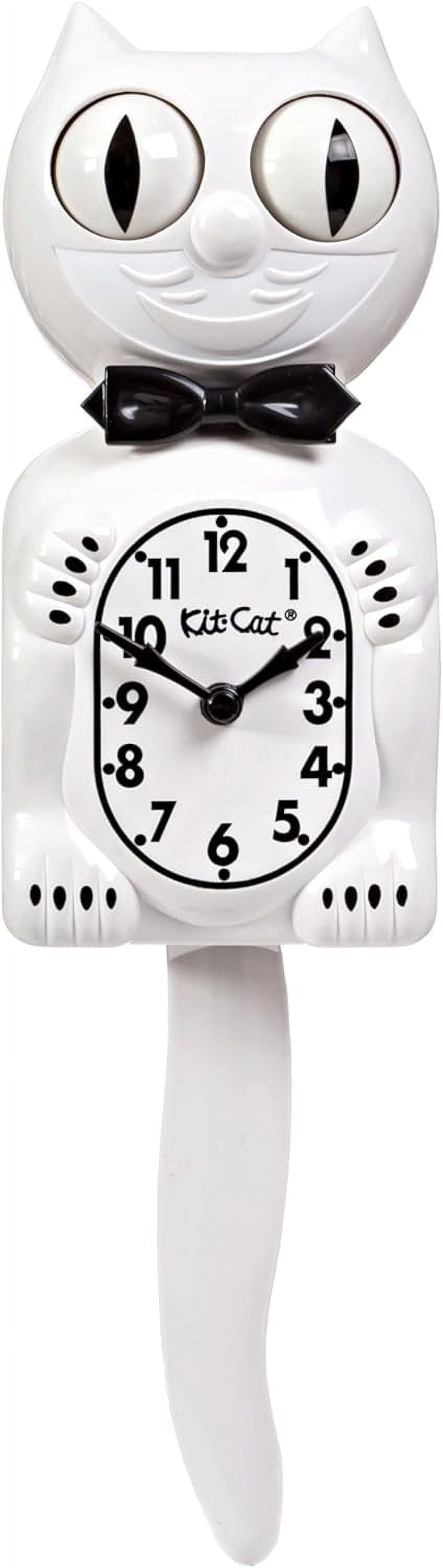 GGSW® Limited Edition White - Iconic Retro Cat Clock with Moving Eyes ...