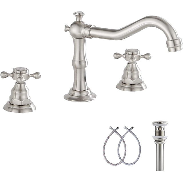 GGStudy Two Handles Three Holes Faucet 8-16 inch Widespread Bathroom ...