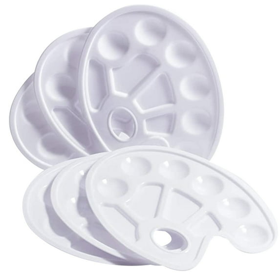 GGdda Plastic Color Palette 6 Pcs Paint Palettes with Hole Premium ...