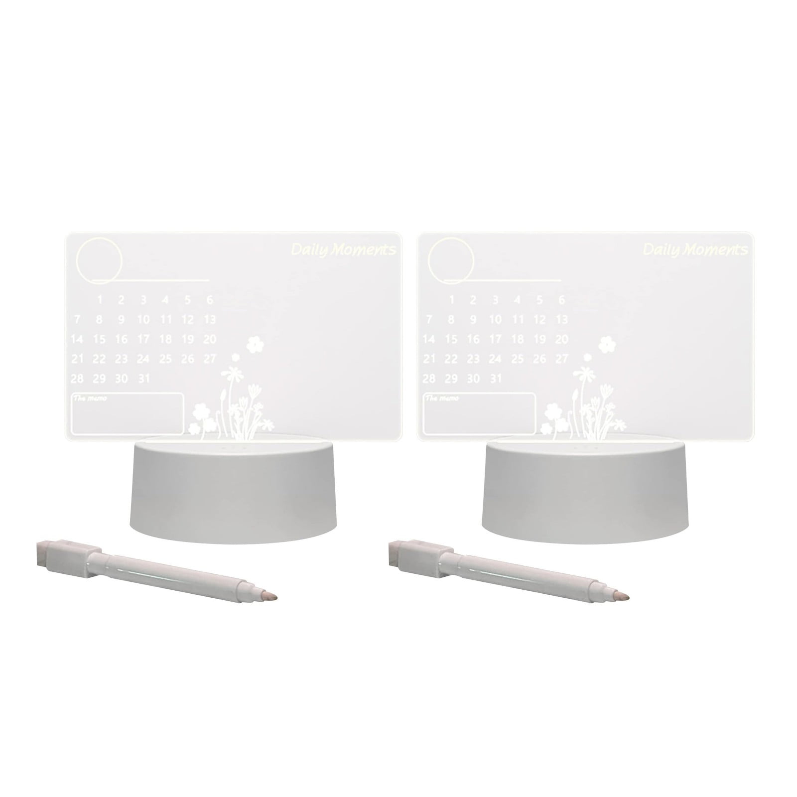 GGdda Room Decor Transparent Acrylic Board with Light Up Stand Clear ...