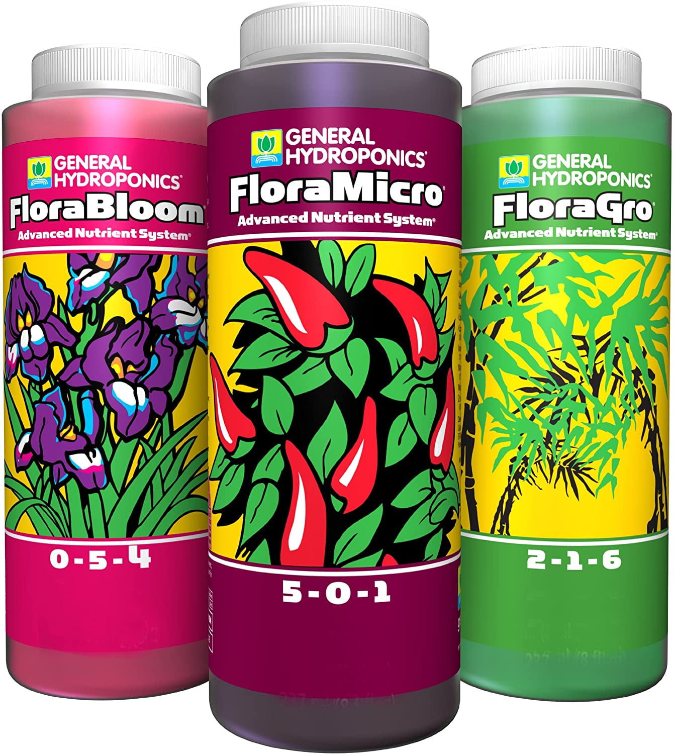GH General Hydroponics - FloraGro, FloraBloom, FloraMicro Fertilizer ...