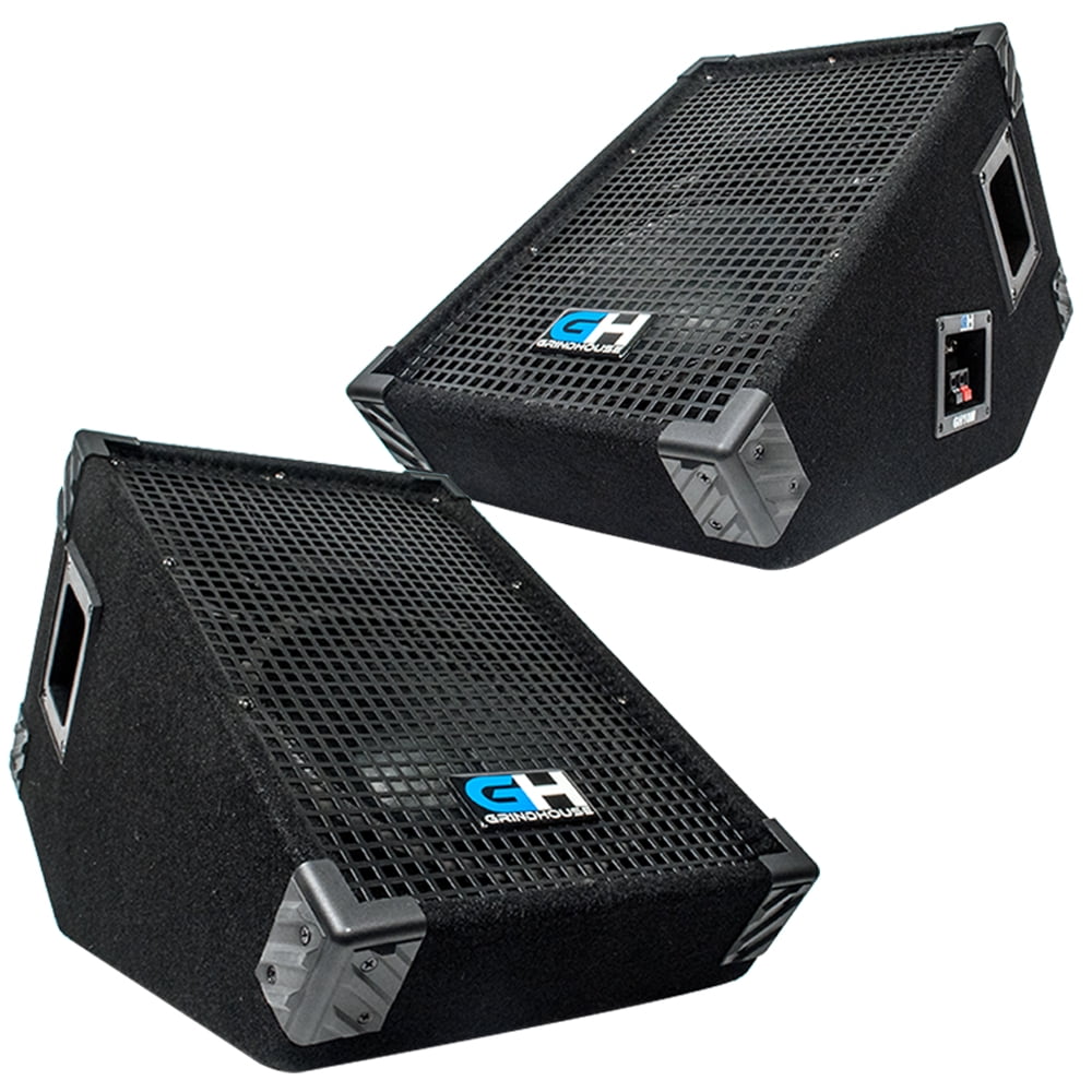 GH10M - Pair of 10 Inch Passive Wedge Floor / Stage Monitors 300 Watts ...