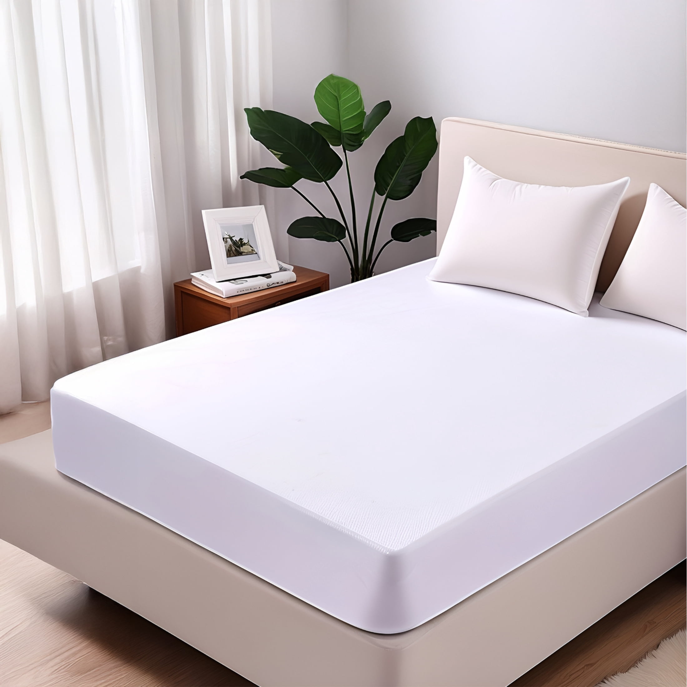 GH1200 Mattress Cover Full Size Bed, Soft Cotton & Terry Blend ...