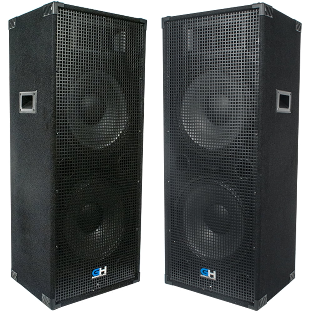 GH215L - Pair of Passive Dual 15 Inch 2-Way PA/DJ Loudspeaker Cabinets ...