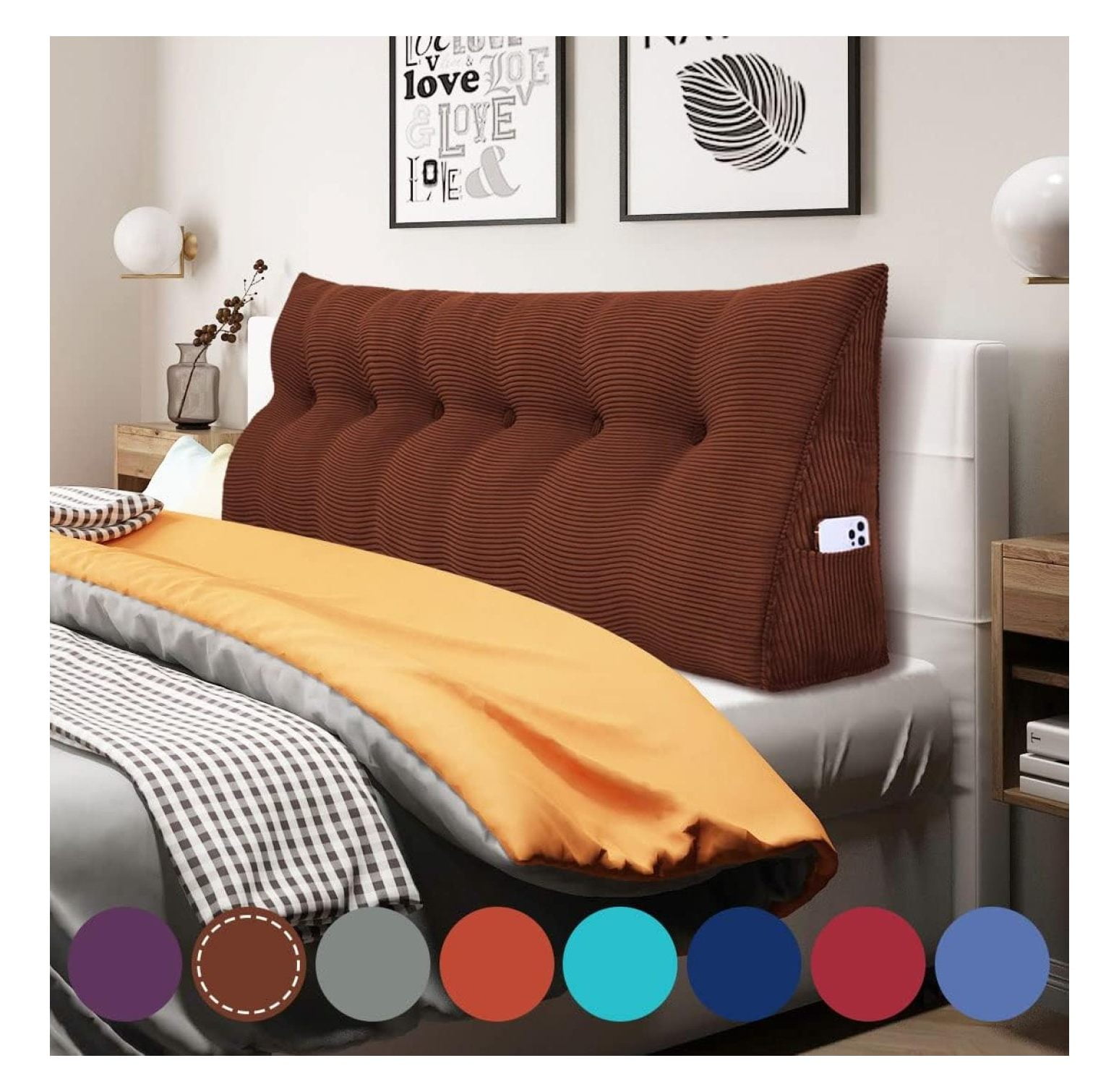 GHF Large Filled Triangular Sofa Bed Back Cushion Positioning Support ...