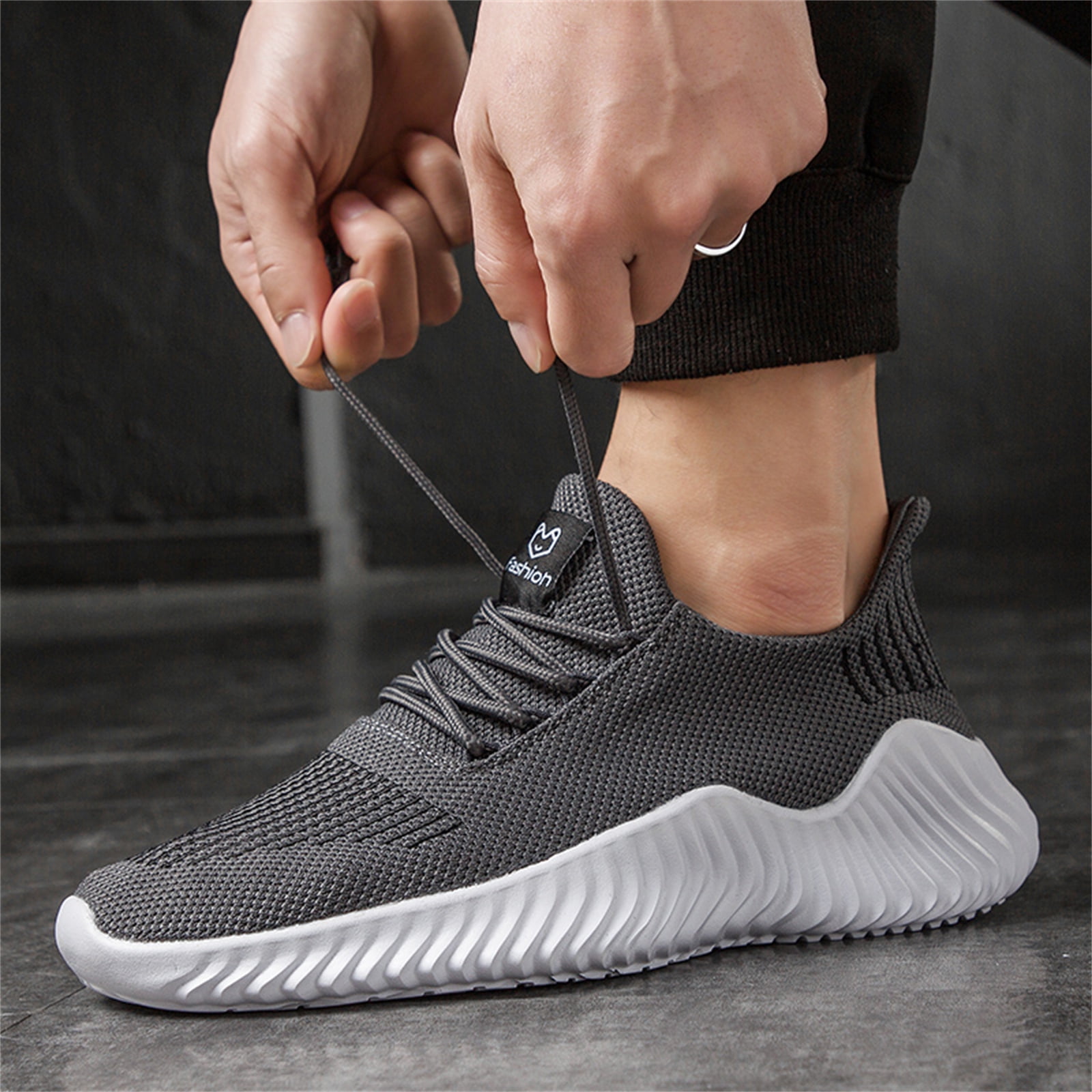 GHFKKB Men's Running Shoes Breathable Comfortable Walking Shoes Casual ...