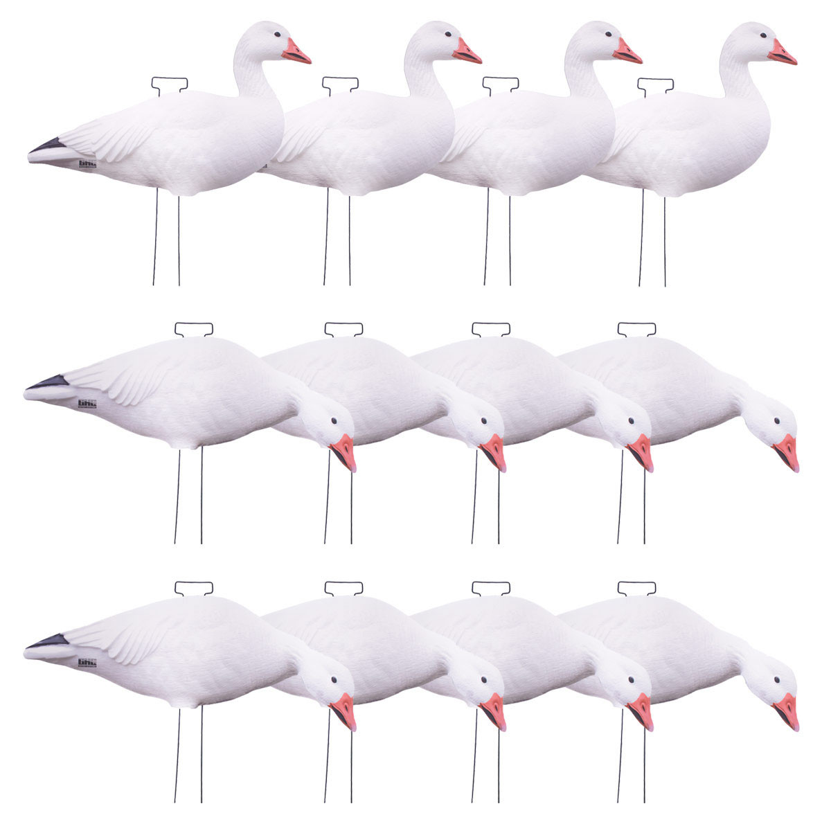 GHG Decoy Systems Pro-Grade Snow Goose Silhouette Decoys - Pack of 12 ...