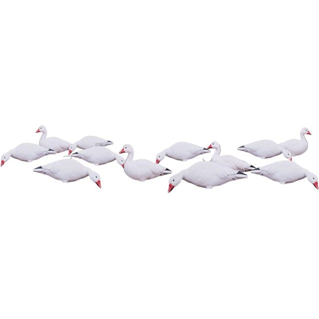 GHG Hunting Pro-Grade Snow Goose Silhouette Decoys with Motion - Pack ...