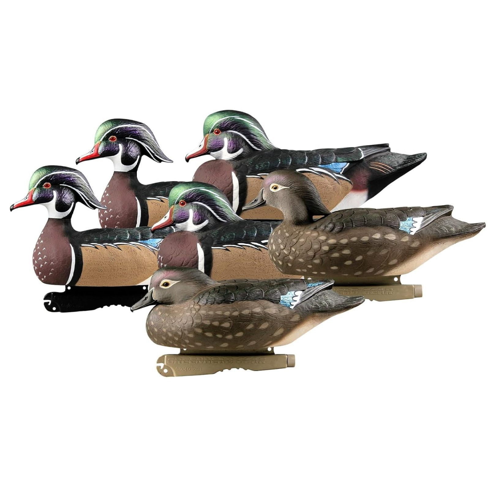 GHG Pro-Grade Wood Decoys, 6-Pack - Realistic Waterfowl Hunting Decoys ...