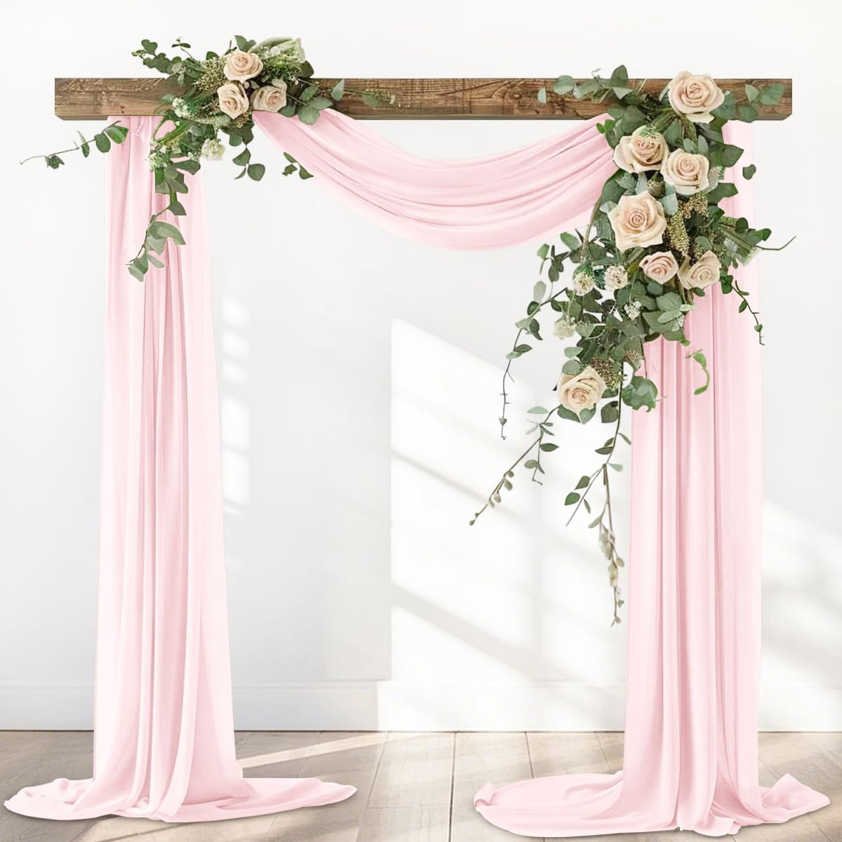 GHGSDH-Pink Elegant Arch Draping Fabric Outdoor 1 Panel 29" × 20Ft ...