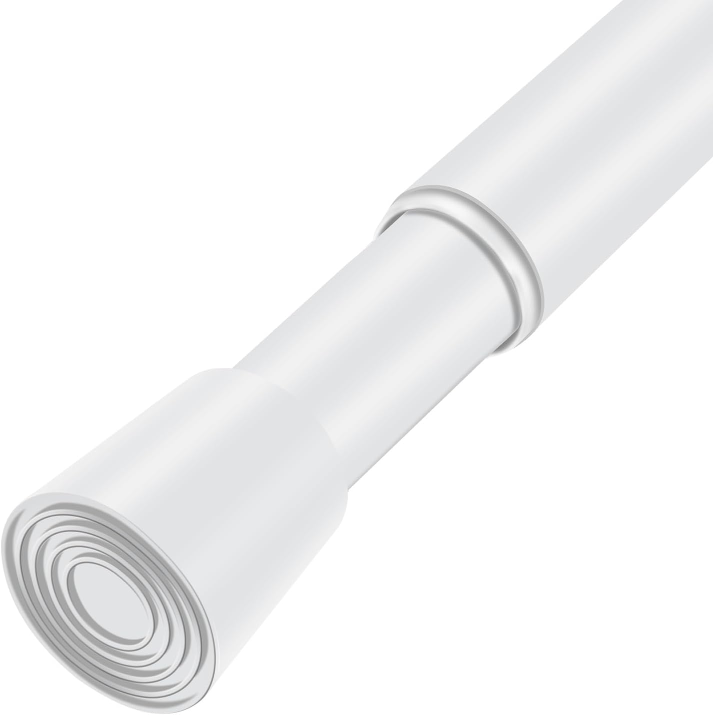GHGSDH-White Adjustable Shower Curtain Rod 28-39 Inches 1pc, 7/8 ...