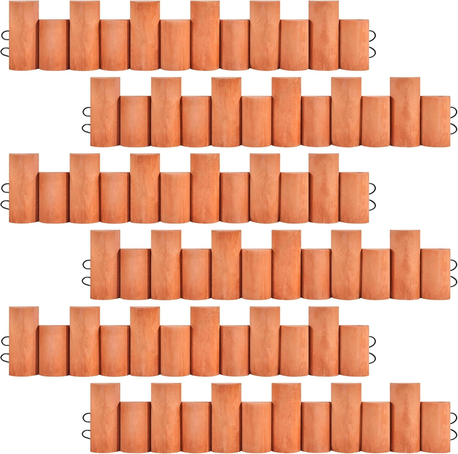 GHHKTY 6pcs Garden Wooden Short Fence,Outdoor Landscape Edging Flexible ...